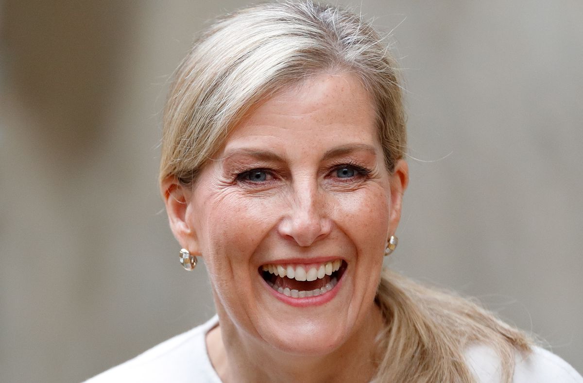 Countess of Wessex debuts striking mask and coat combo during visit ...