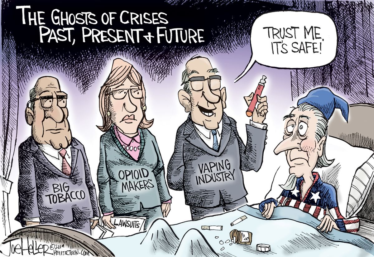 Editorial Cartoon U.S. Health Crises Tobacco Opioids Vaping | The Week
