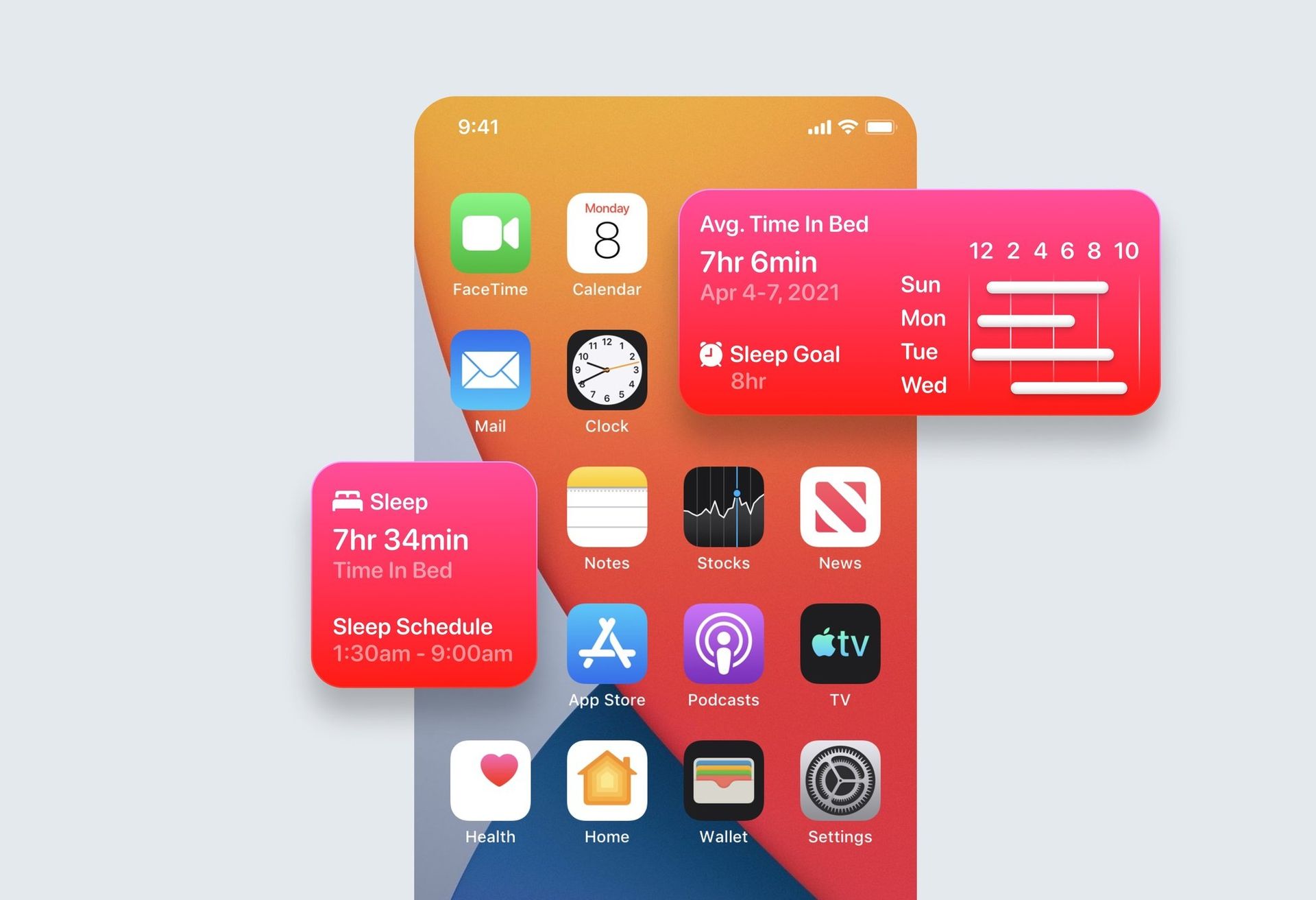 New concept imagines what iOS 15 Apple Health sleep widgets could look ...