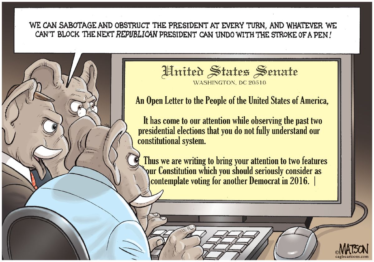 Political cartoon U.S. GOP Senate | The Week