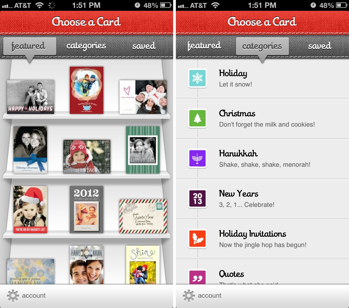 Cards vs. Ink Cards vs. Go Cards: Greeting card apps for iPhone ...