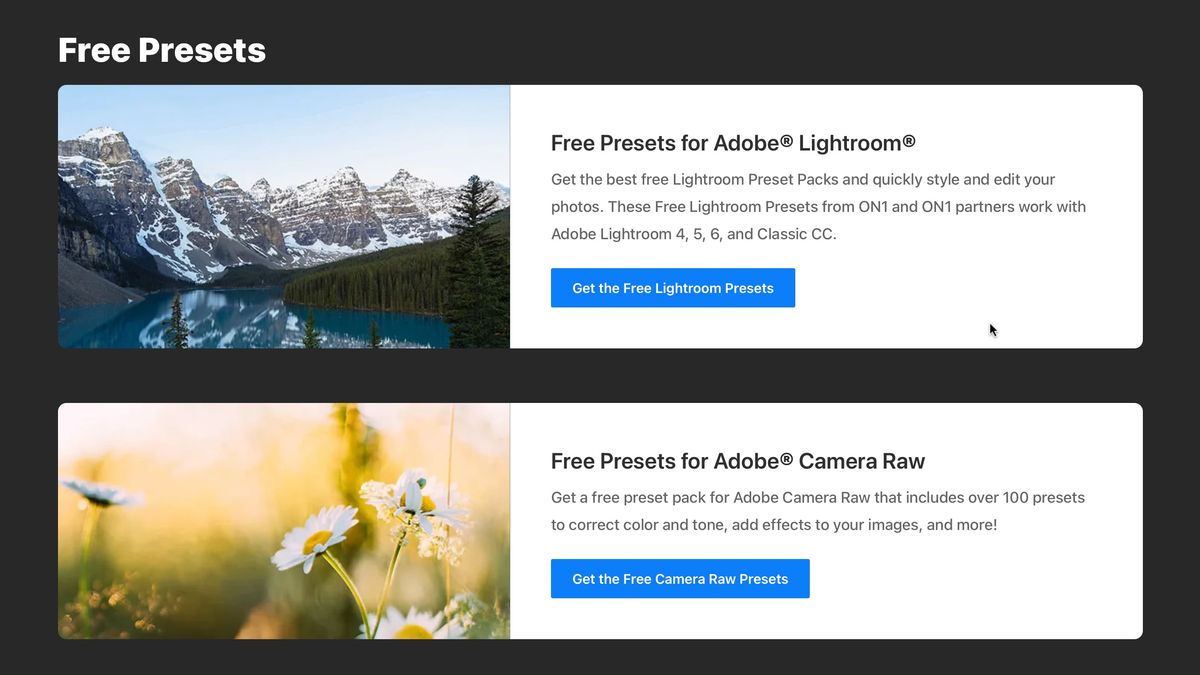 Lightroom hack #04: Free Lightroom presets… from ON1 Software | Digital ...