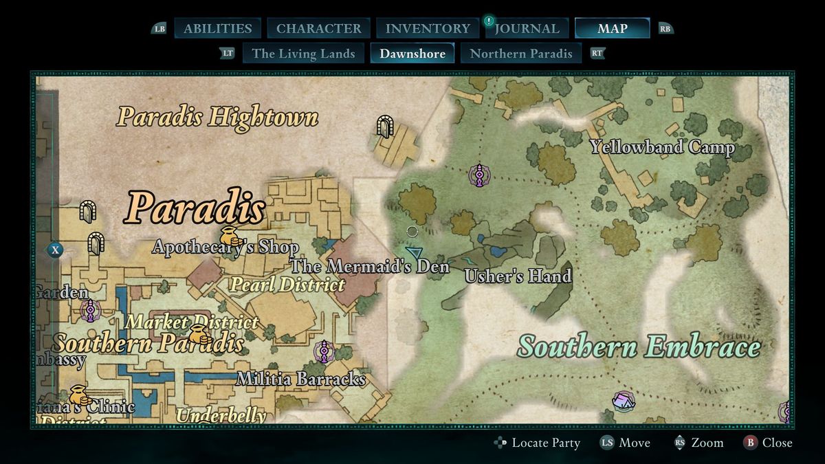 Avowed Treasure Map Guide find Practical Pockets and more | Windows Central