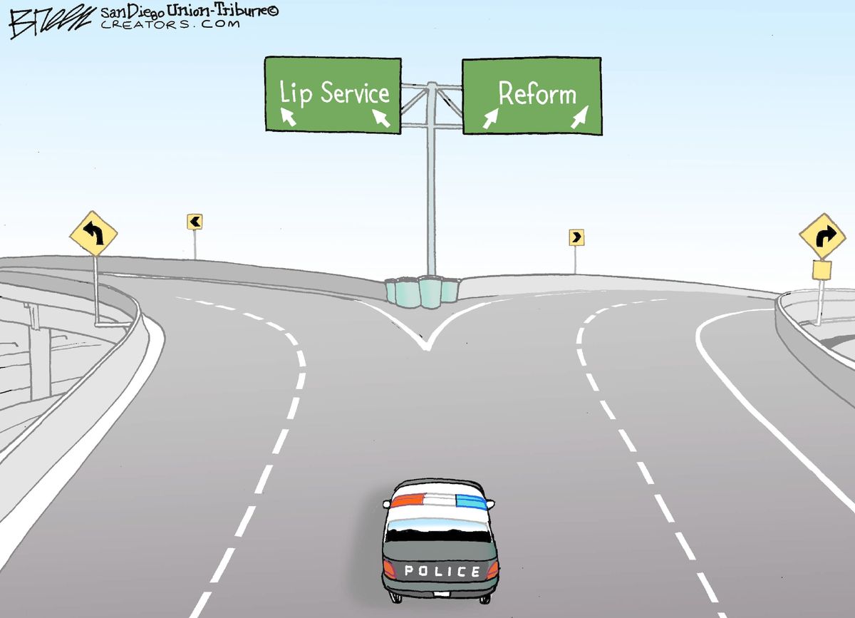 Editorial Cartoon U.S. police reform George Floyd | The Week