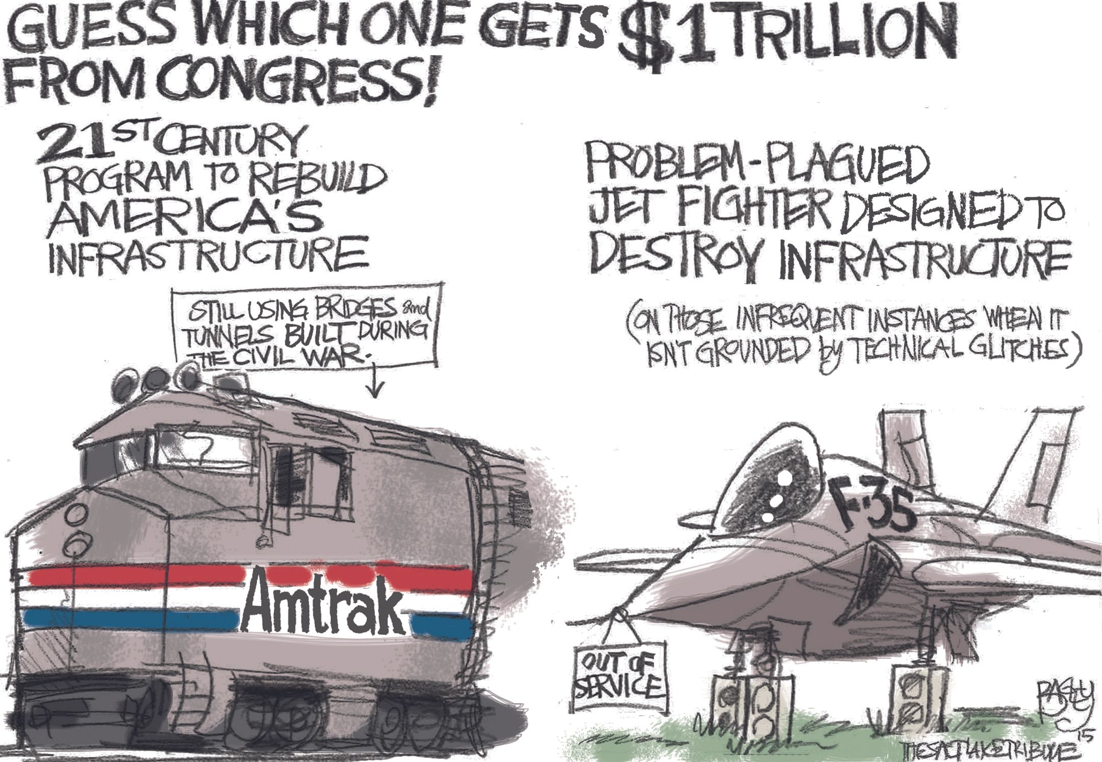 Editorial cartoon U.S. infrastructure funding | The Week