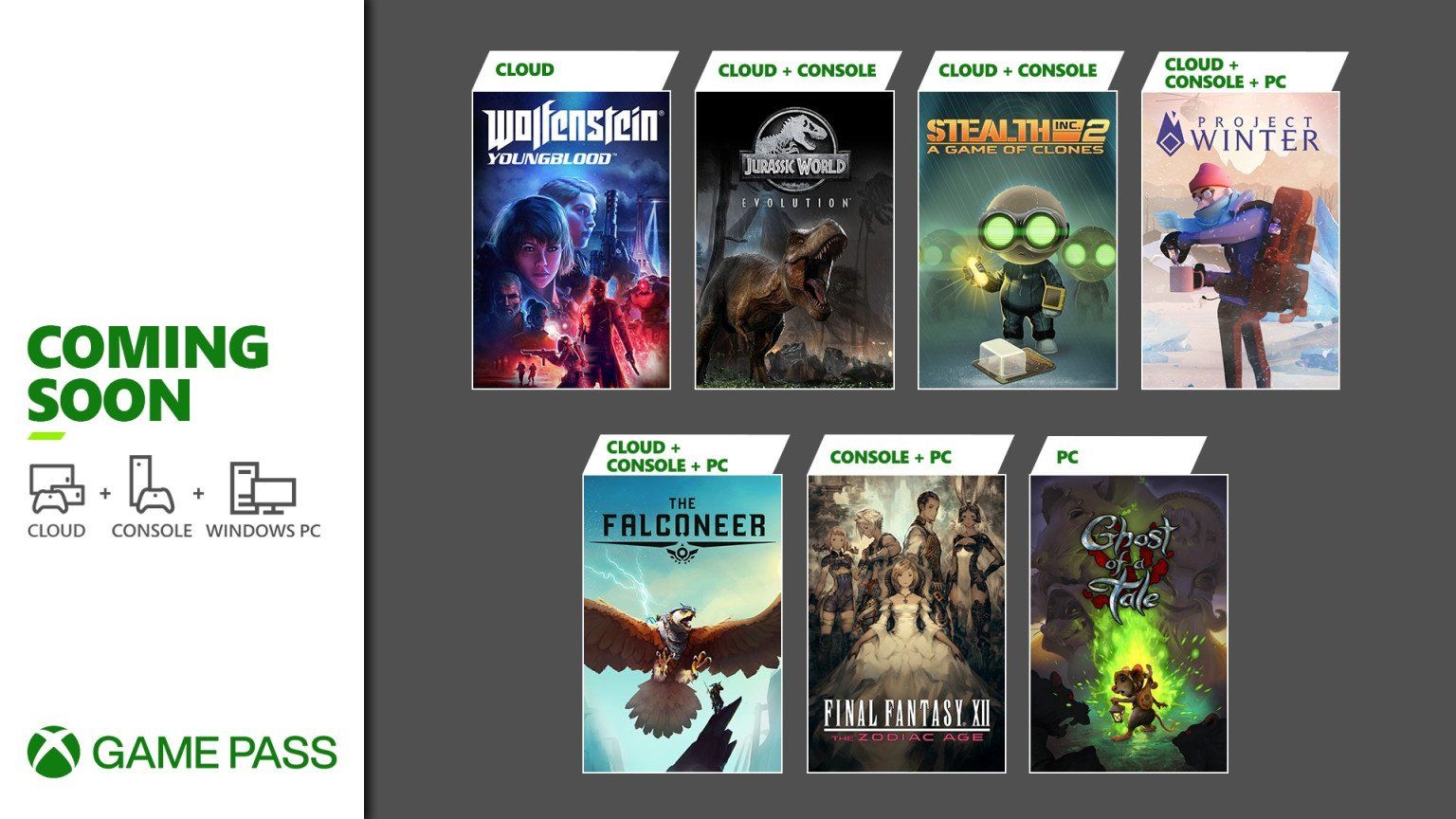 The Falconeer, Jurassic World Evolution, Final Fantasy XII, and more ...