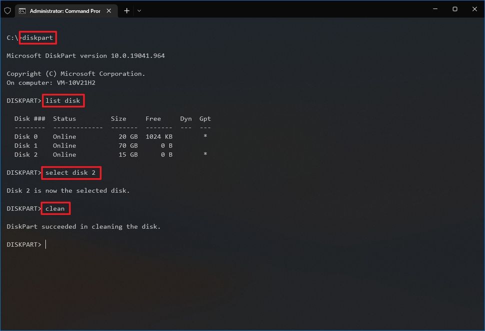 How to use DiskPart to clean and format drive not working on Windows 10 ...
