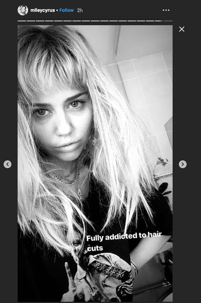 Miley Cyrus' Hair Is Now Styled into a Lob for the 2019 Met Gala ...