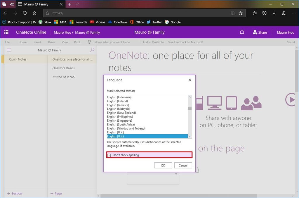 How to disable the spell checker in OneNote | Windows Central