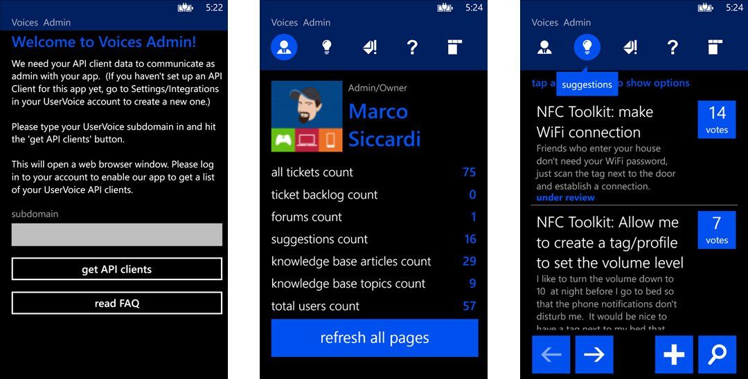 Voices Admin is a powerful new app for UserVoice admins on Windows ...