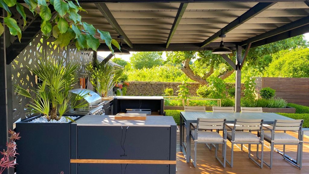 8 covered outdoor kitchen ideas to guard your grill in style | Real Homes