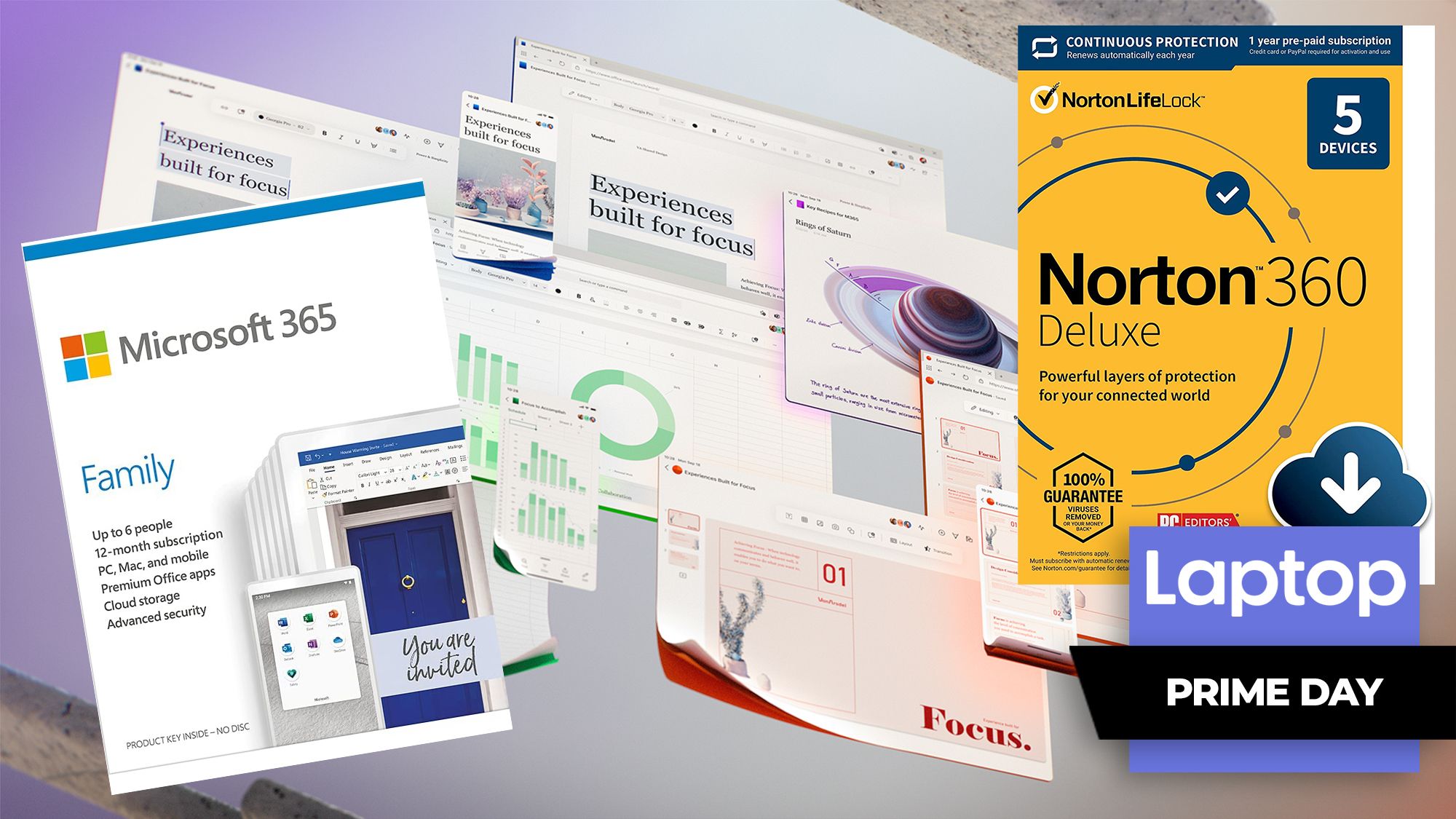 Microsoft 365 Family and Norton 360 bundle — Cloud storage, Office ...