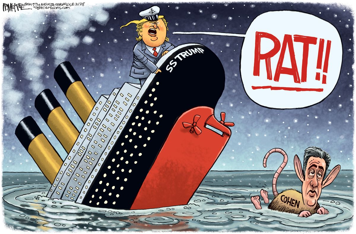 Political cartoon U.S. Trump Michael Cohen testimony | The Week
