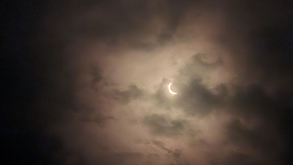 I shot the eclipse with an iPhone 15 Pro Max, Google Pixel 8 Pro and a ...