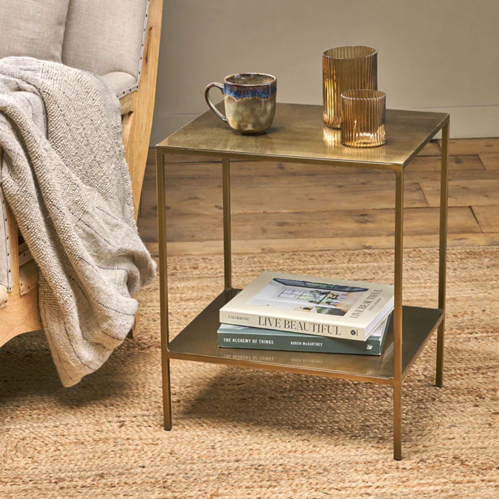 How tall should a side table next to a sofa be? | Ideal Home