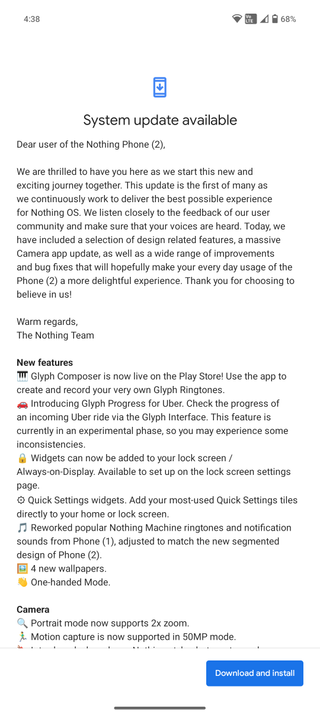 The first Nothing Phone (2) update is packed with new features and ...