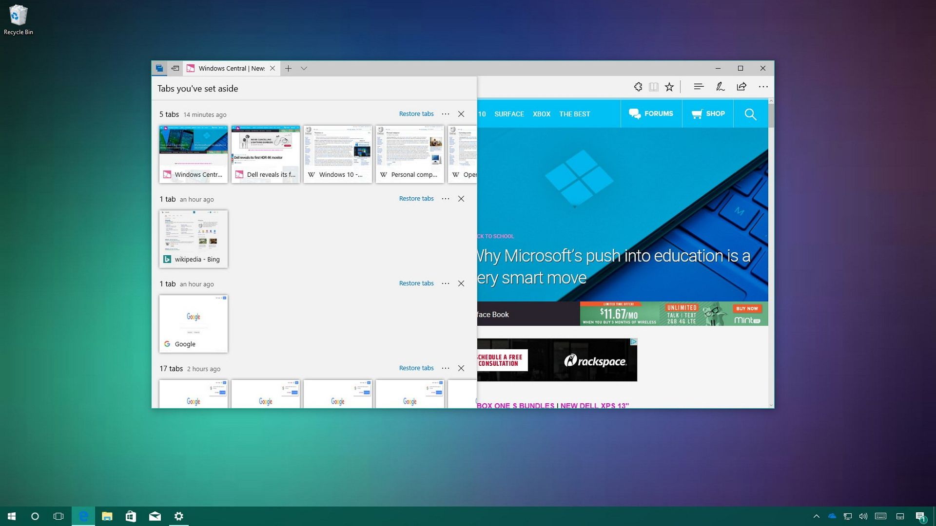 How to manage tabs on Microsoft Edge on the Windows 10 Creators Update ...