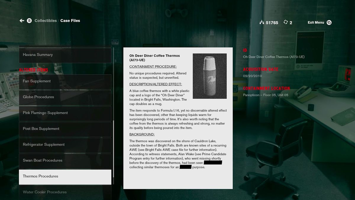 Control Easter eggs and how it connects to Alan Wake | GamesRadar+