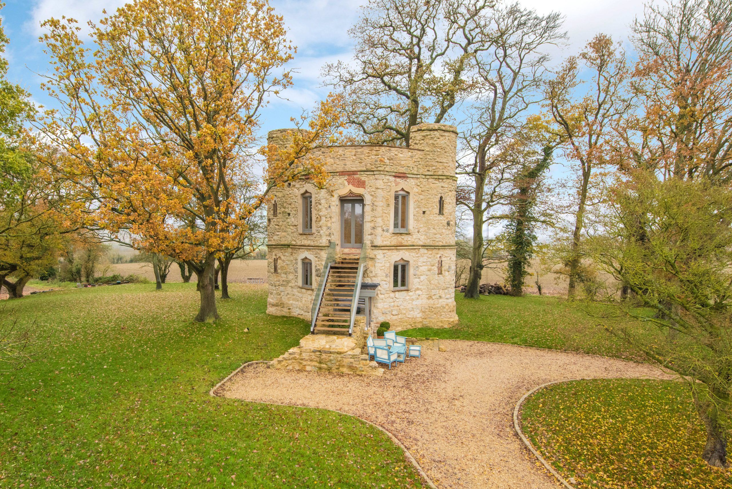 A minature 18th century castle large enough to house a small family ...