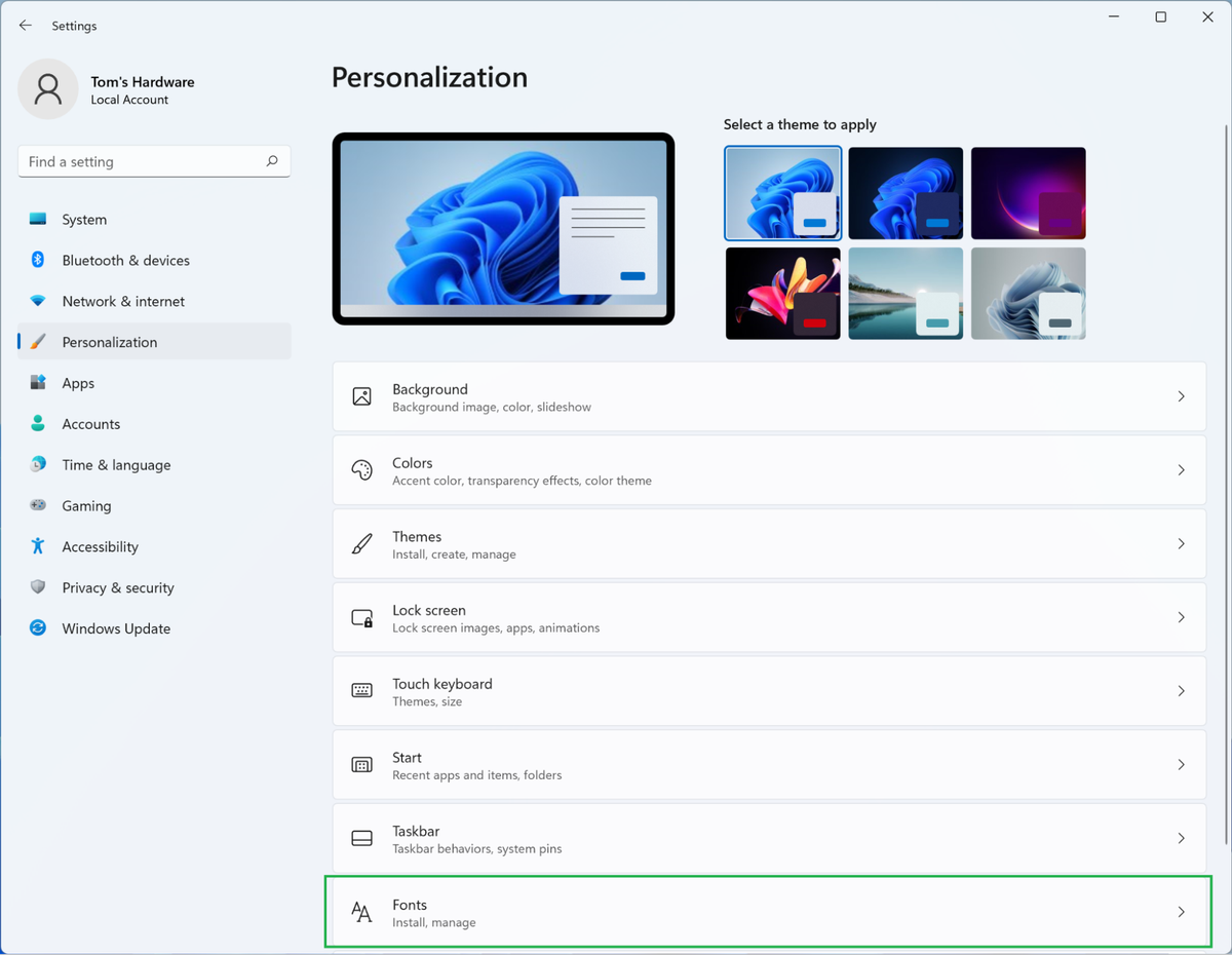 How to Install Fonts on Windows 11 or 10 | Tom's Hardware