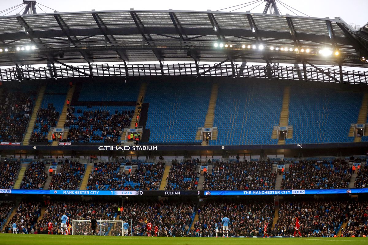 A closer look at the atmosphere inside the Etihad as Man City defeated ...