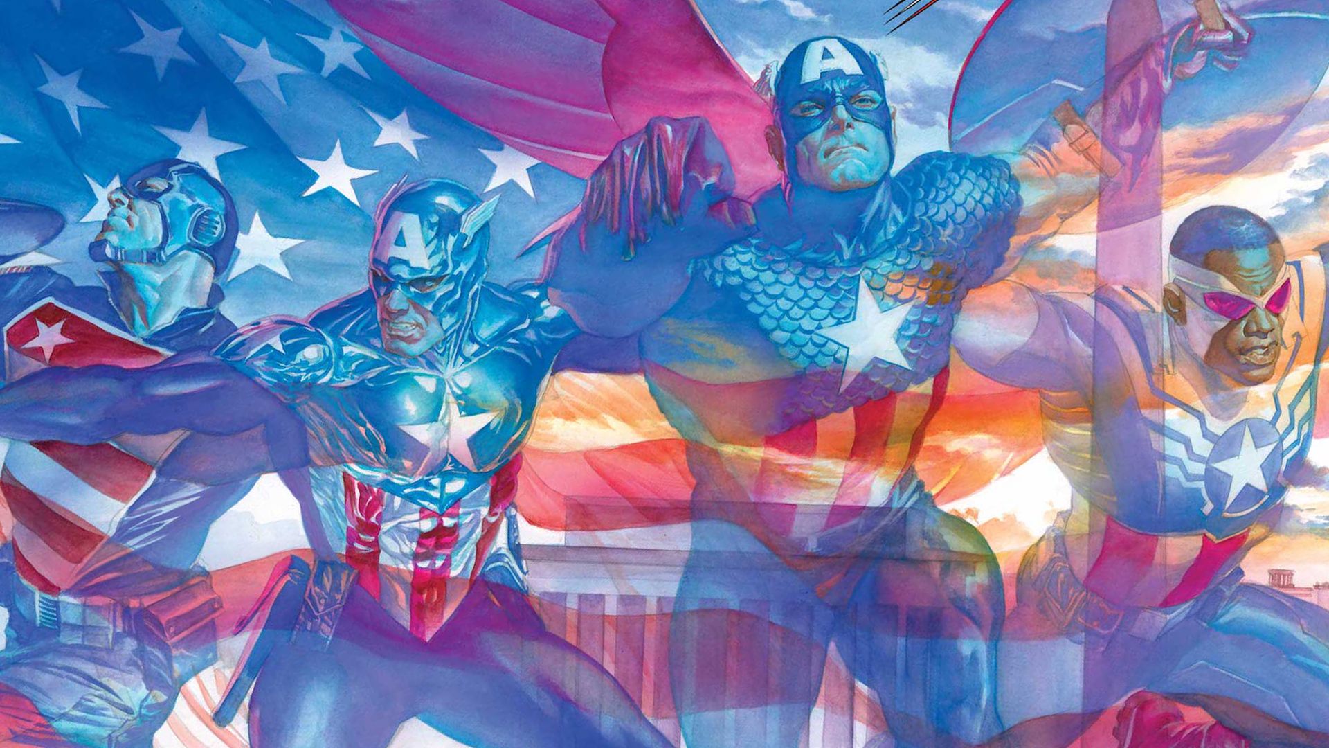 Steve Rogers, Sam Wilson, Bucky Barnes, and John Walker team up to ... Steve Rogers, Sam Wilson, Bucky Barnes, and John Walker team up to ...
