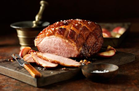 Gammon with creamy onion and mustard sauce | British Recipes | GoodTo