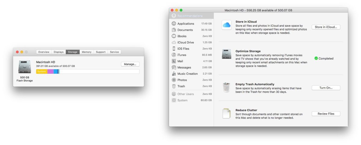 How to reclaim disk space from 'System' in macOS High Sierra | iMore