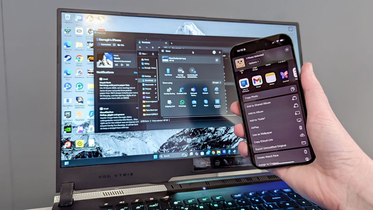 I paired my iPhone 16 with a Windows PC — and Microsoft Phone Link can ...