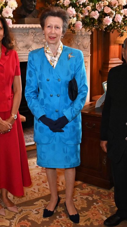 Princess Anne's bold statement in retro giant polka dot suit | Woman & Home