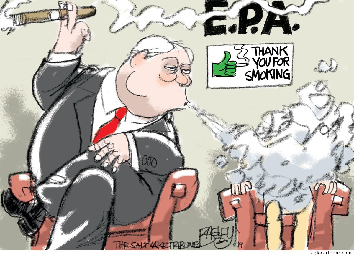 Political Cartoon U.S. EPA Coal Lobby Andrew Wheeler | The Week