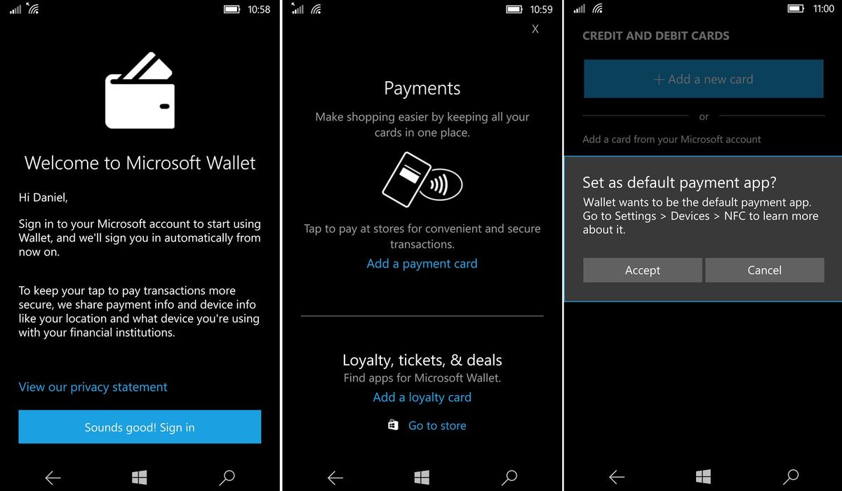 NFC Tap to Pay is coming to Windows 10 Mobile with Microsoft Wallet 2.0 ...
