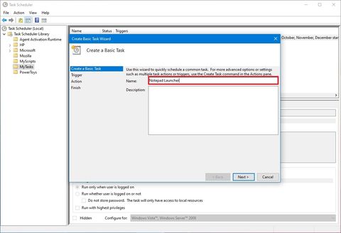 How to create an automated task using Task Scheduler on Windows 10 ...