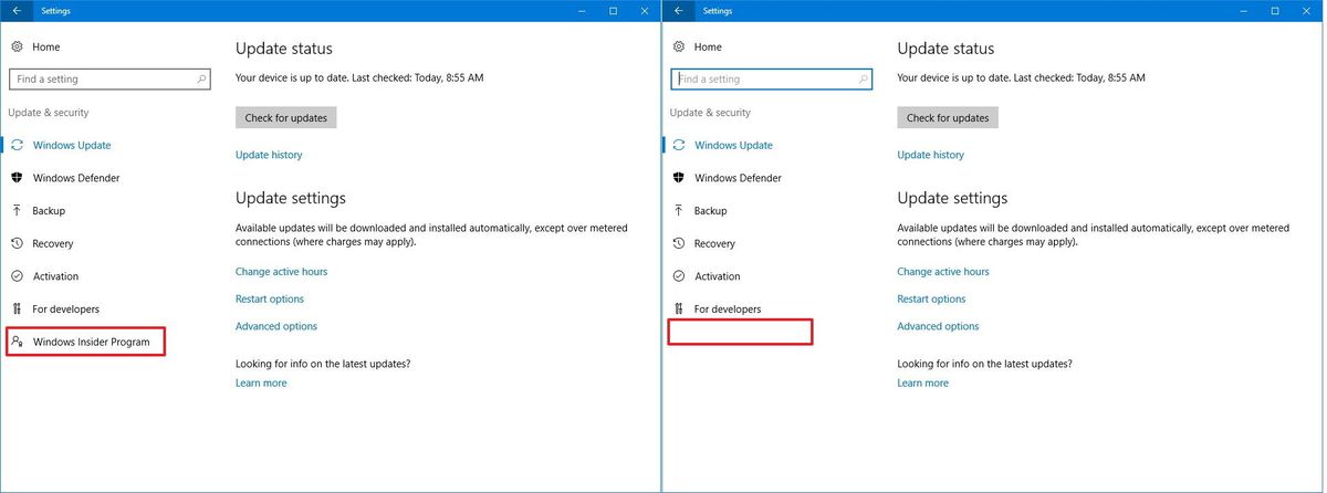 How to remove 'Windows Insider Program' from Settings on Windows 10 ...