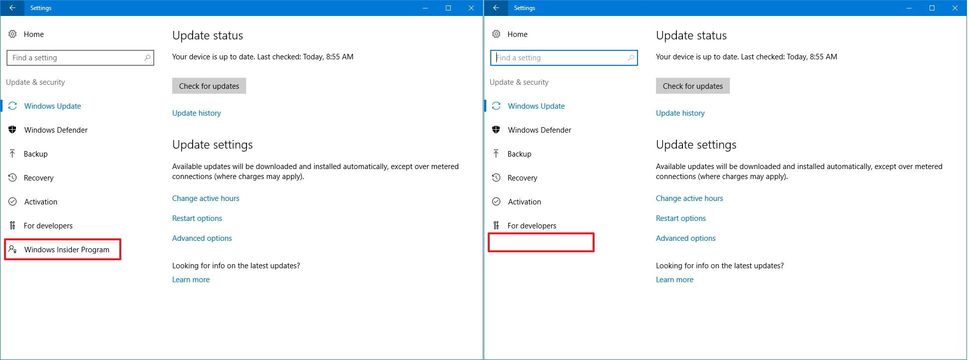How to remove 'Windows Insider Program' from Settings on Windows 10 ...