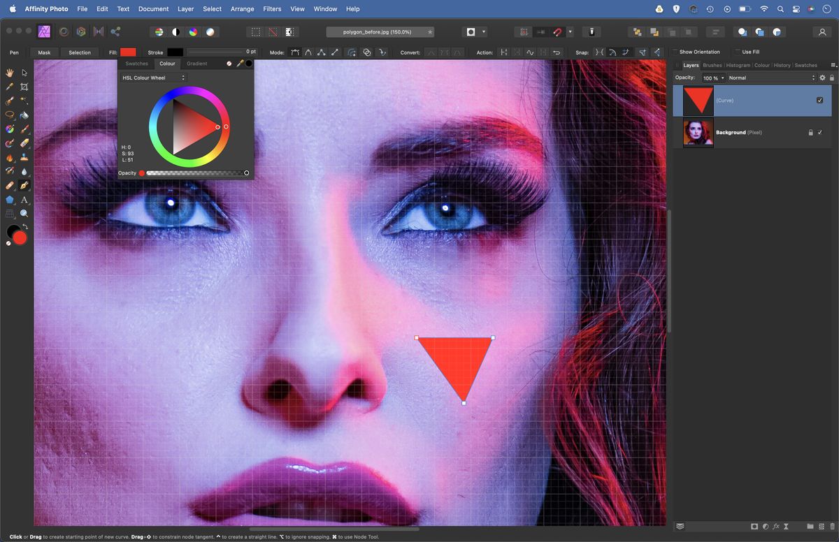 Create a fantastic polygon portrait in Affinity Photo with macro magic ...