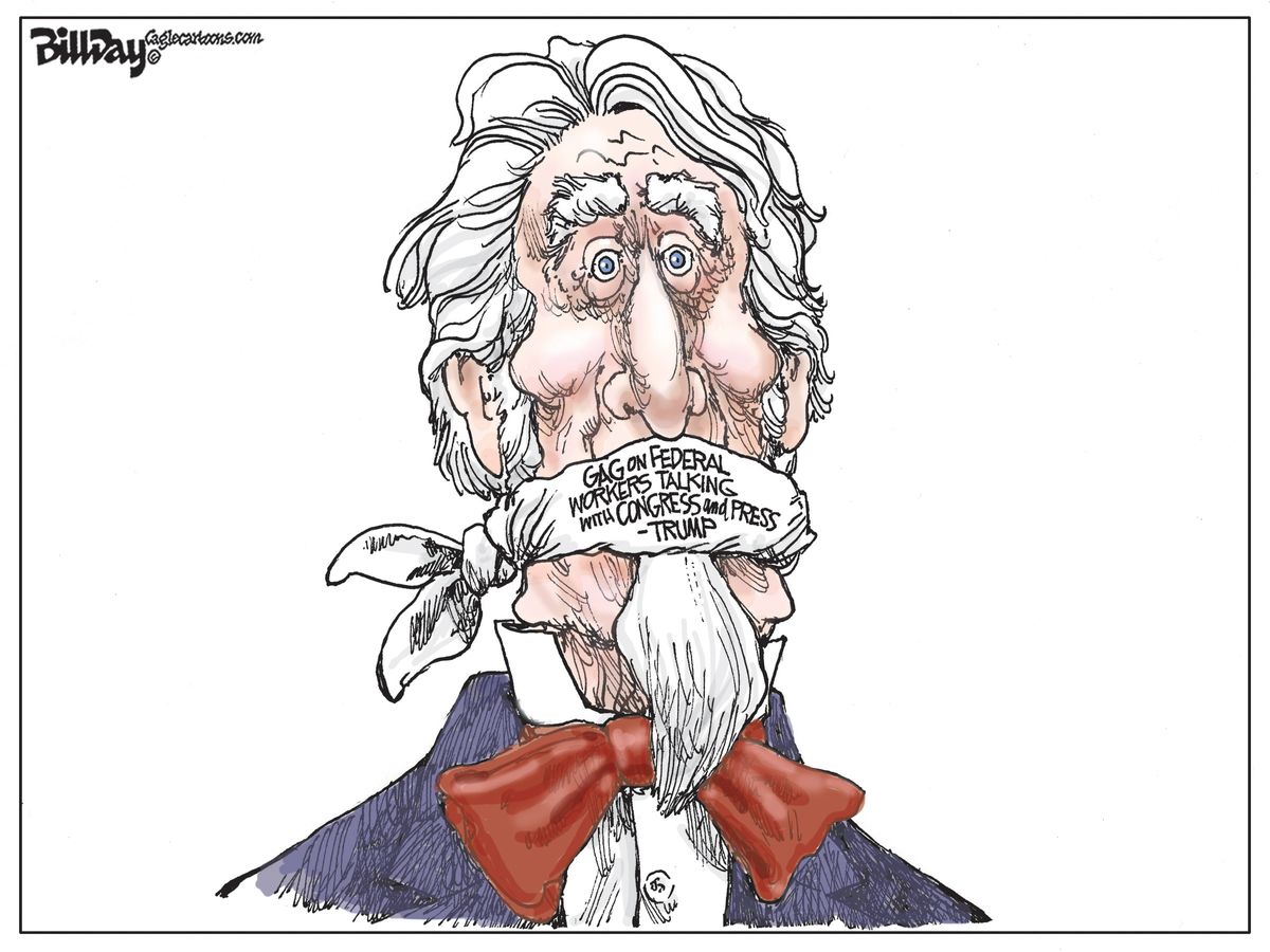 Political Cartoon U.S. Trump federal workers | The Week