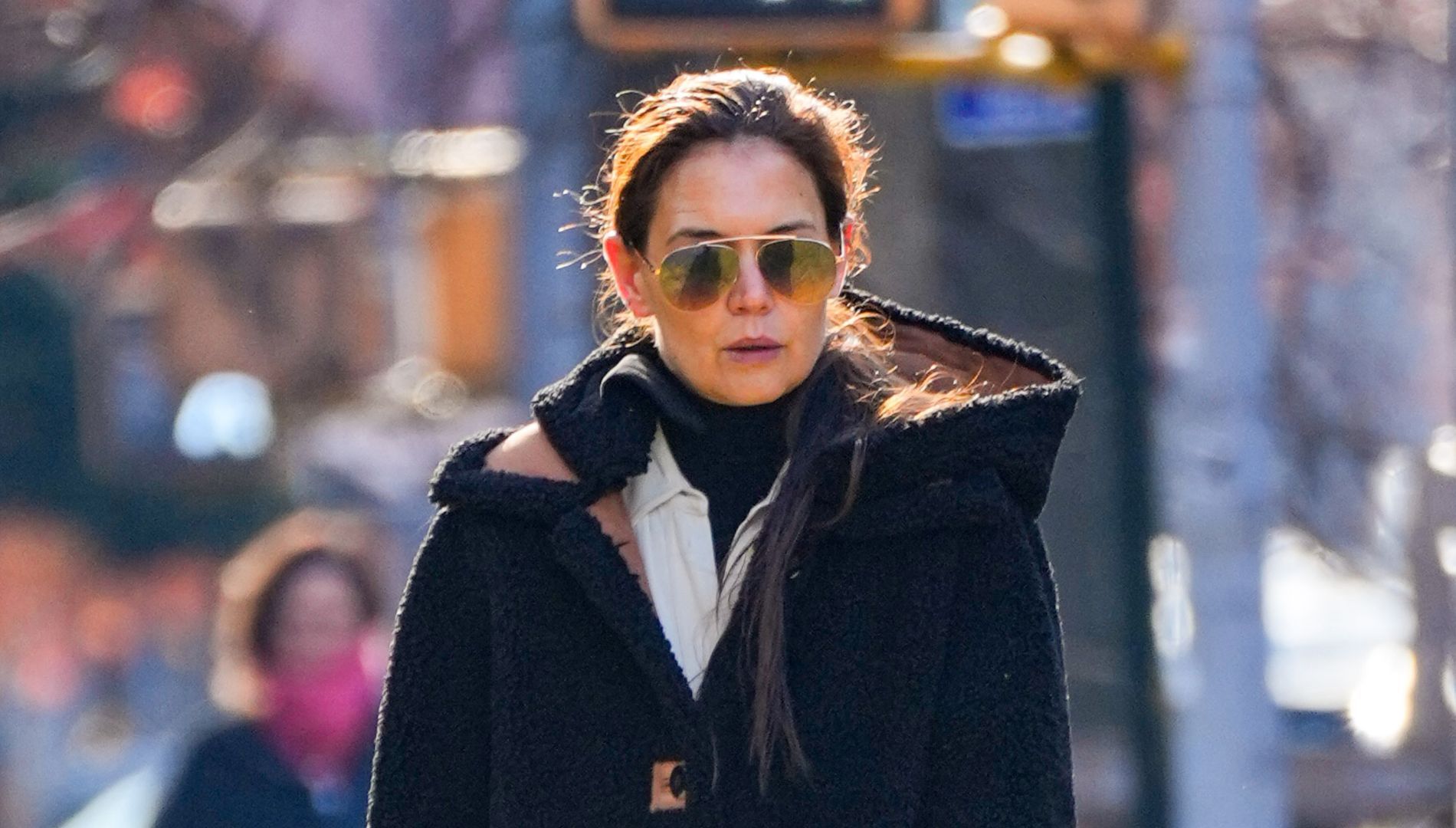 We're adding Katie Holmes' faux fur coat to our winter wishlist | Woman ...