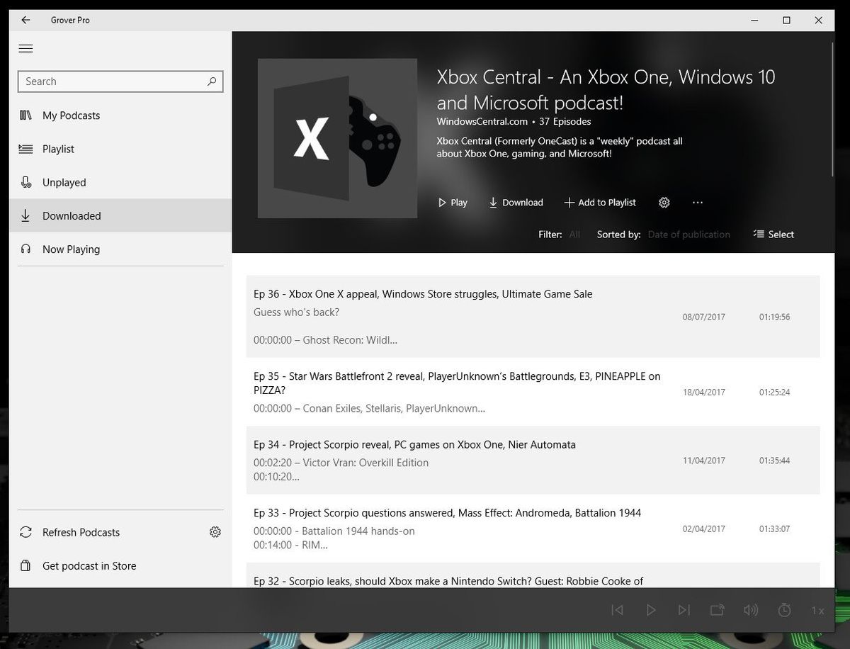 Why Grover Pro is still the best podcast app for Windows 10 | Windows ...
