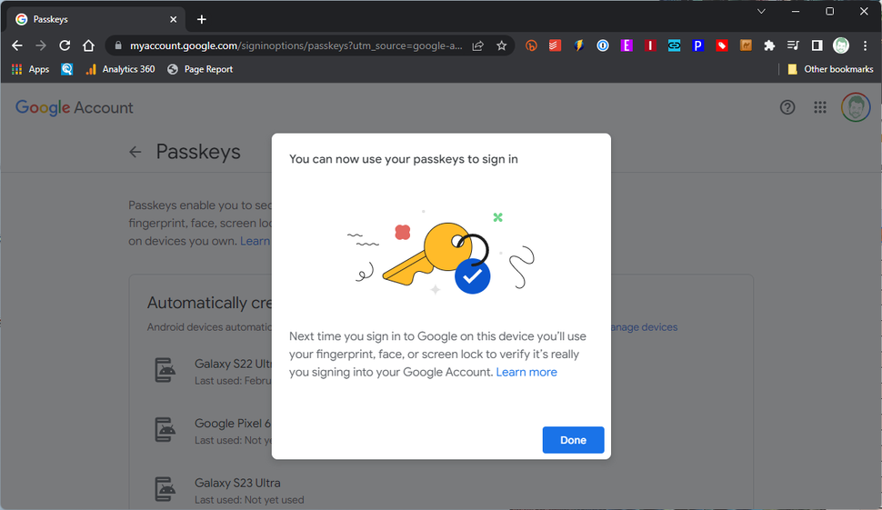How to use passkeys to sign into your Google account — experience a ...