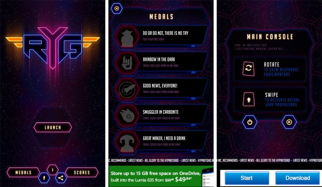 RYG, an endless space racer for your Windows Phone | Windows Central
