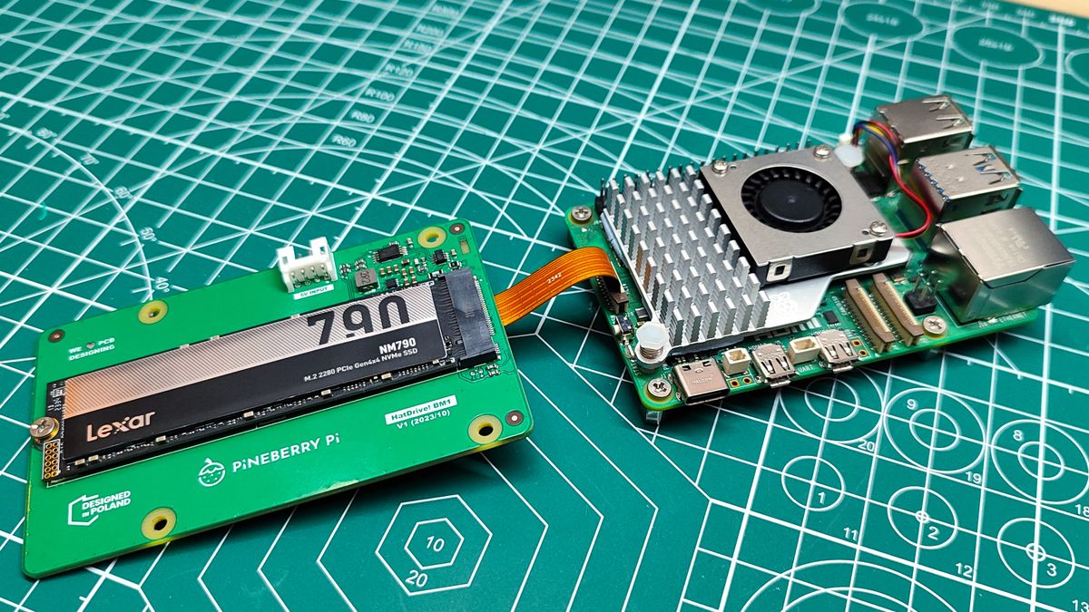 Pineberry Pi Hat Drive Review: Use NVMe SSDs with Your Pi | Tom's Hardware Pineberry Pi Hat Drive Review: Use NVMe SSDs with Your Pi | Tom's Hardware