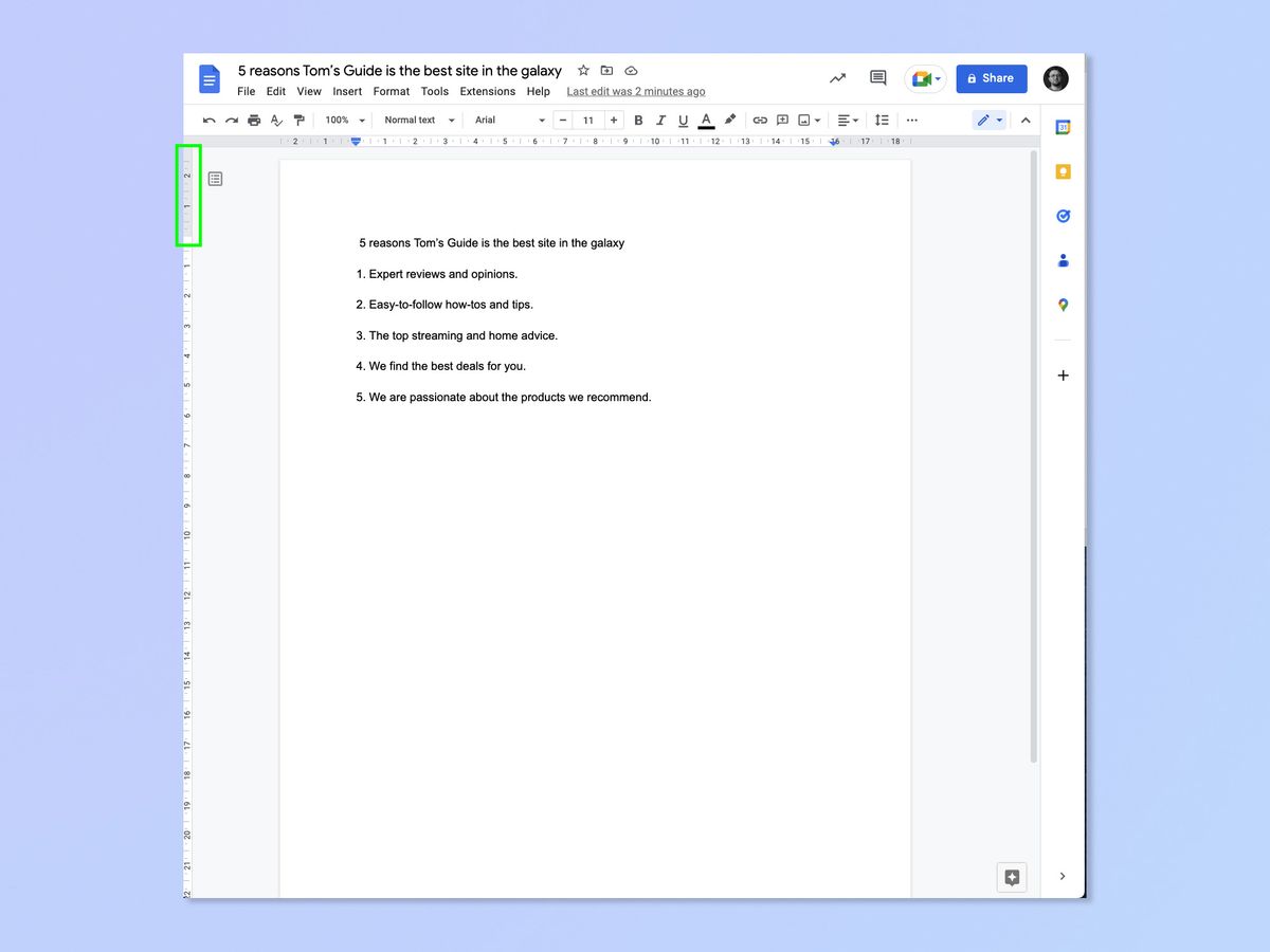 How to change margins in Google Docs | Tom's Guide