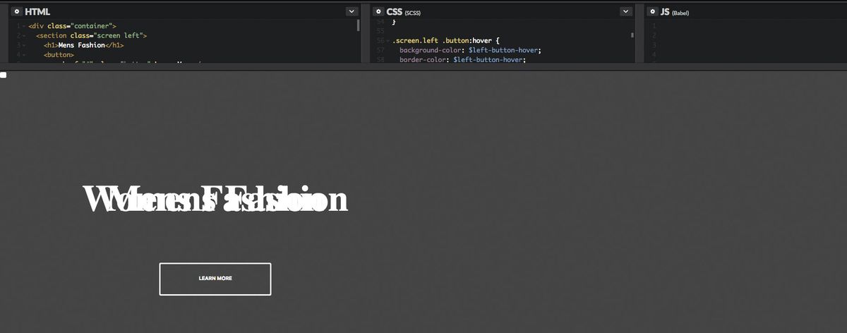 Build an animated split-screen landing page | Creative Bloq
