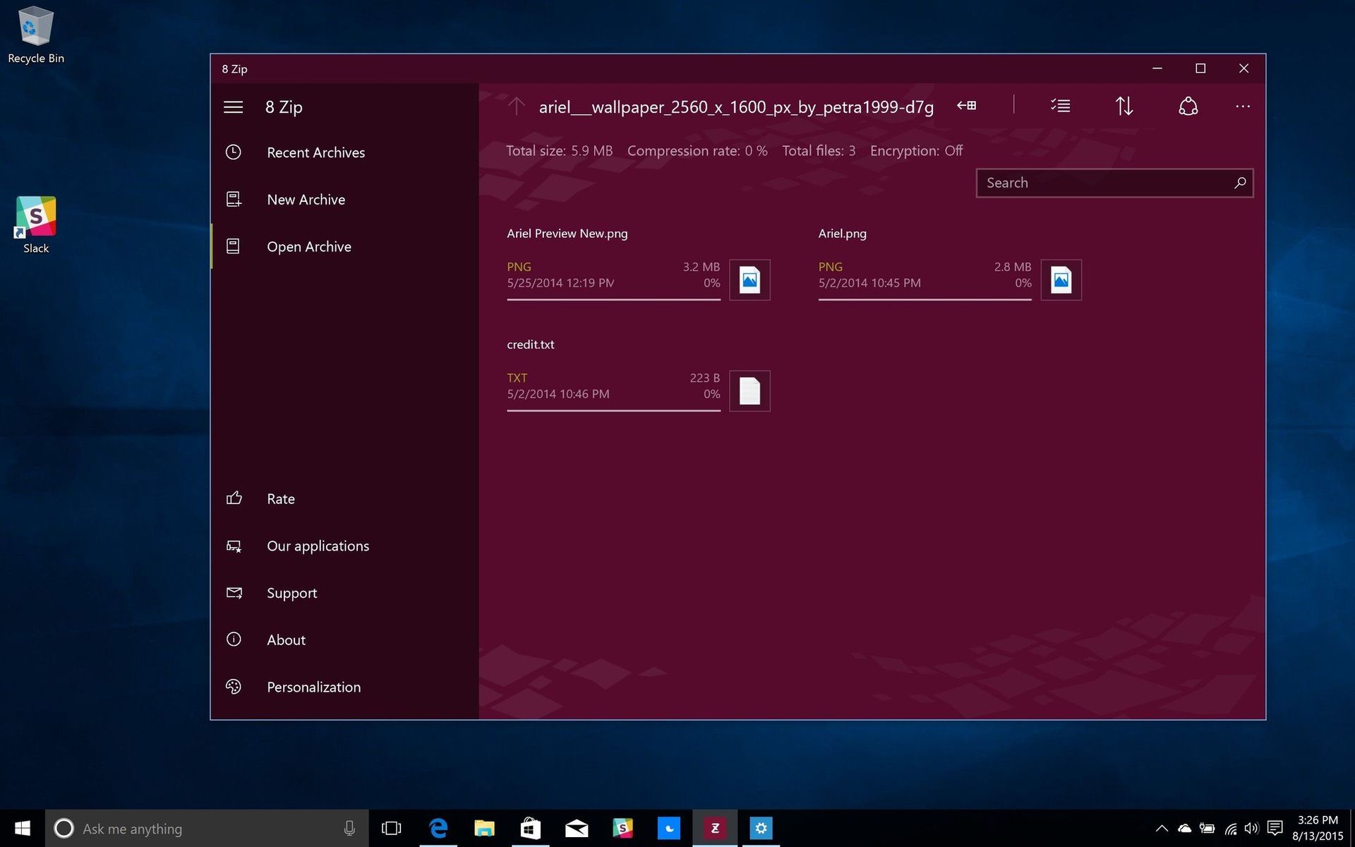 8 Zip file archiver is now available for Windows 10 in free and paid ...