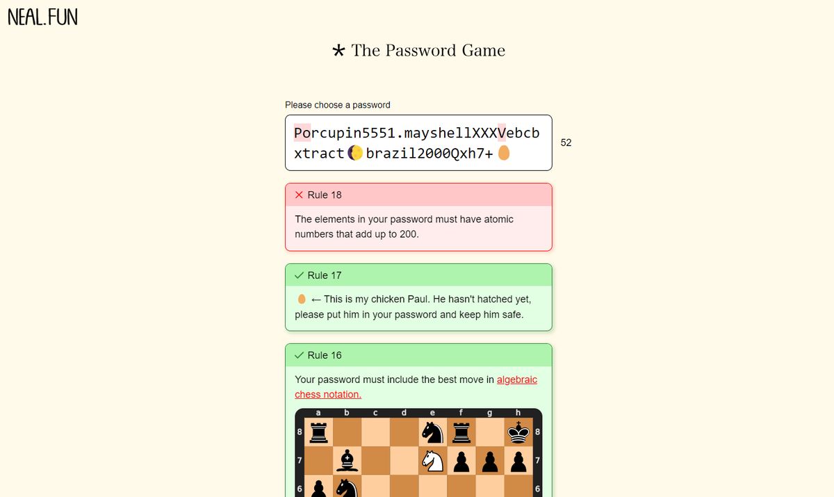 The Password Game is a brilliant mess, but it lost me at moon emojis ...