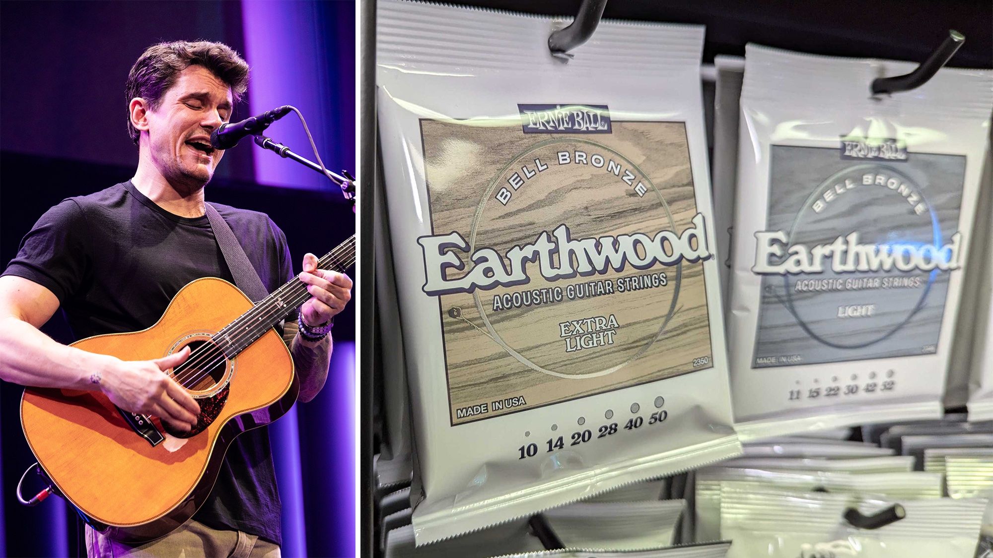 John Mayer develops Ernie Ball Earthwood Bell Bronze acoustic strings ...
