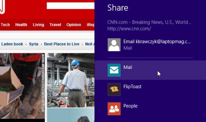How to Share Web Links via Email in Windows 8 | Windows 8 Tips | Laptop Mag