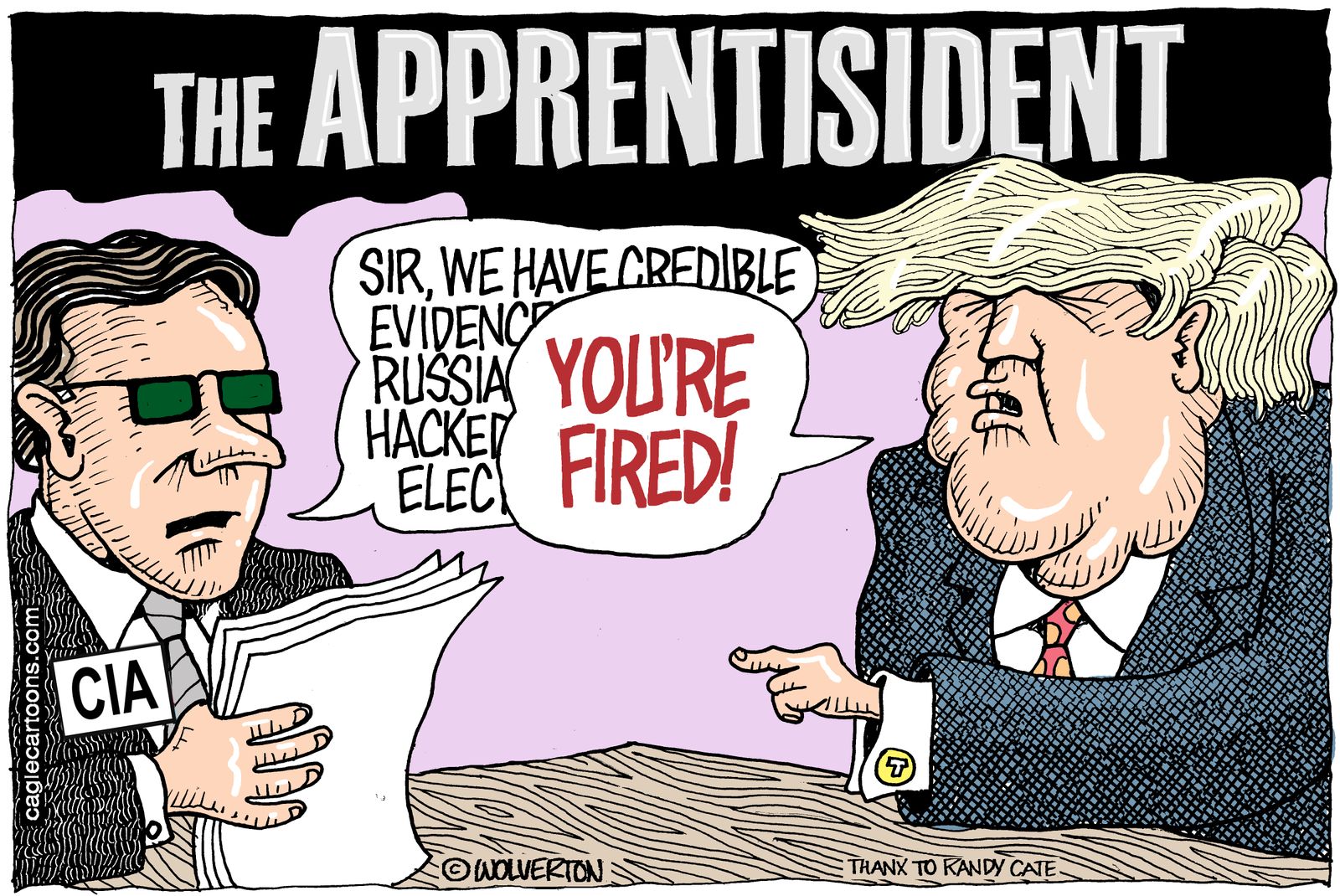 Political cartoon U.S. Donald Trump The Apprentice president elect ...