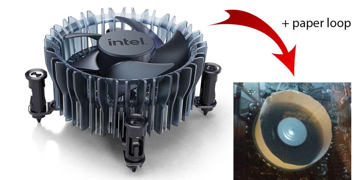 Quick and Easy Intel Stock Cooler Mod Uses a Paper Insert | Tom's Hardware